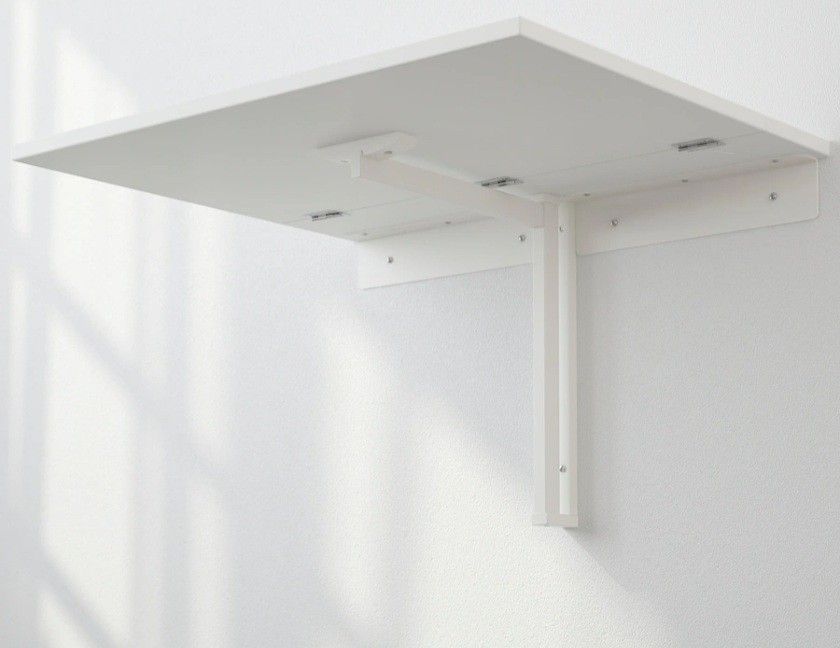Norberg Wall Mounted Drop Leaf Table White, Furniture & Home Living ...