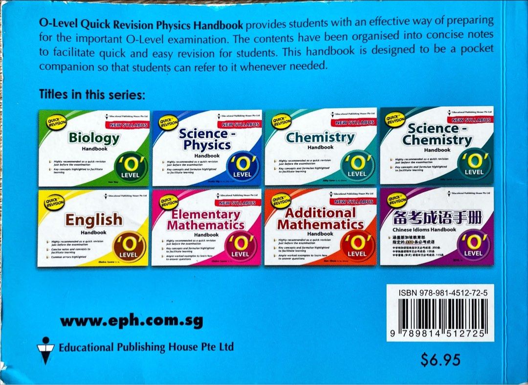 O level Physics Quick Revision Handbook, Hobbies & Toys, Books & Magazines, Textbooks on Carousell