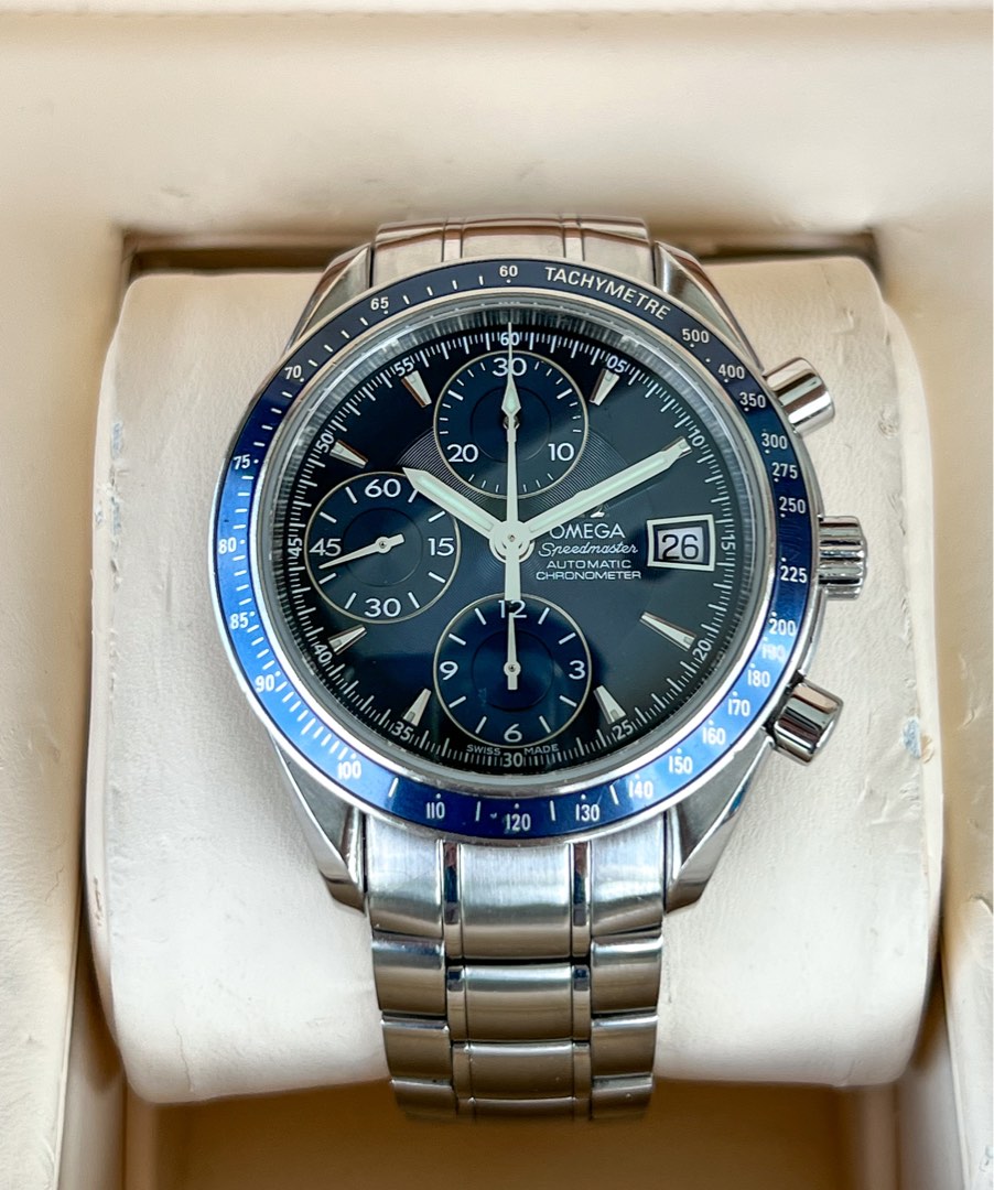 Omega Speedmaster Date Blue Dial Ref. 32128000, Luxury, Watches on ...