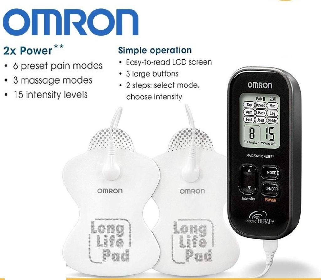 OMRON Max Power Relief TENS Unit - Soothe Muscles and Relieve Pain, Transcutaneous Electrical ...