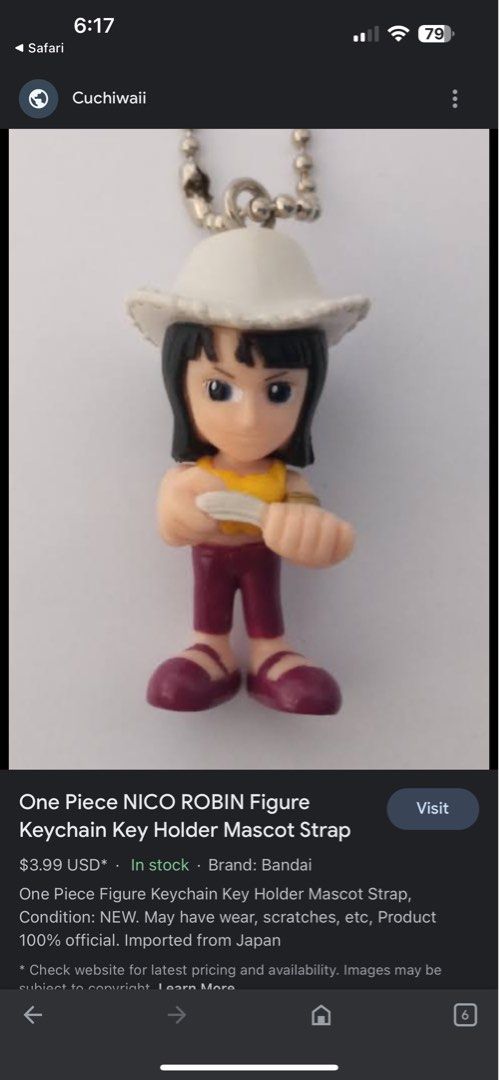 One Piece Nico Robin Keychain/Charm, Hobbies & Toys, Toys & Games on ...