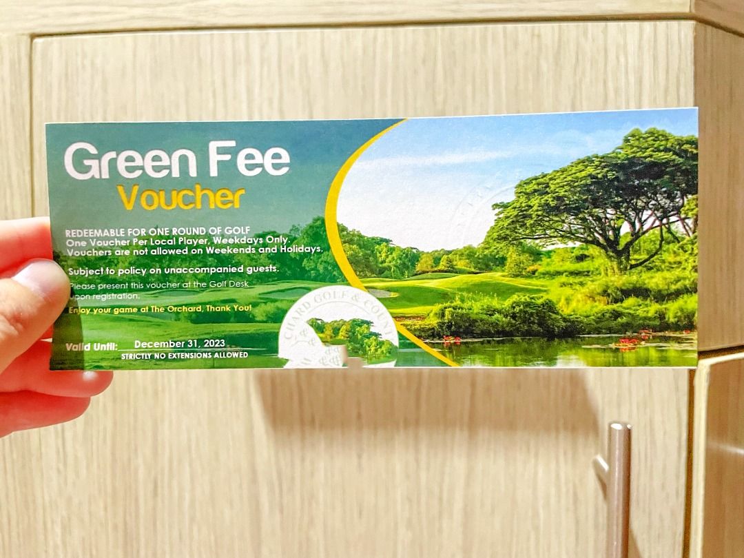 Orchard Golf and Country Club Green Fee Voucher For Sale 3 golf voucher ...