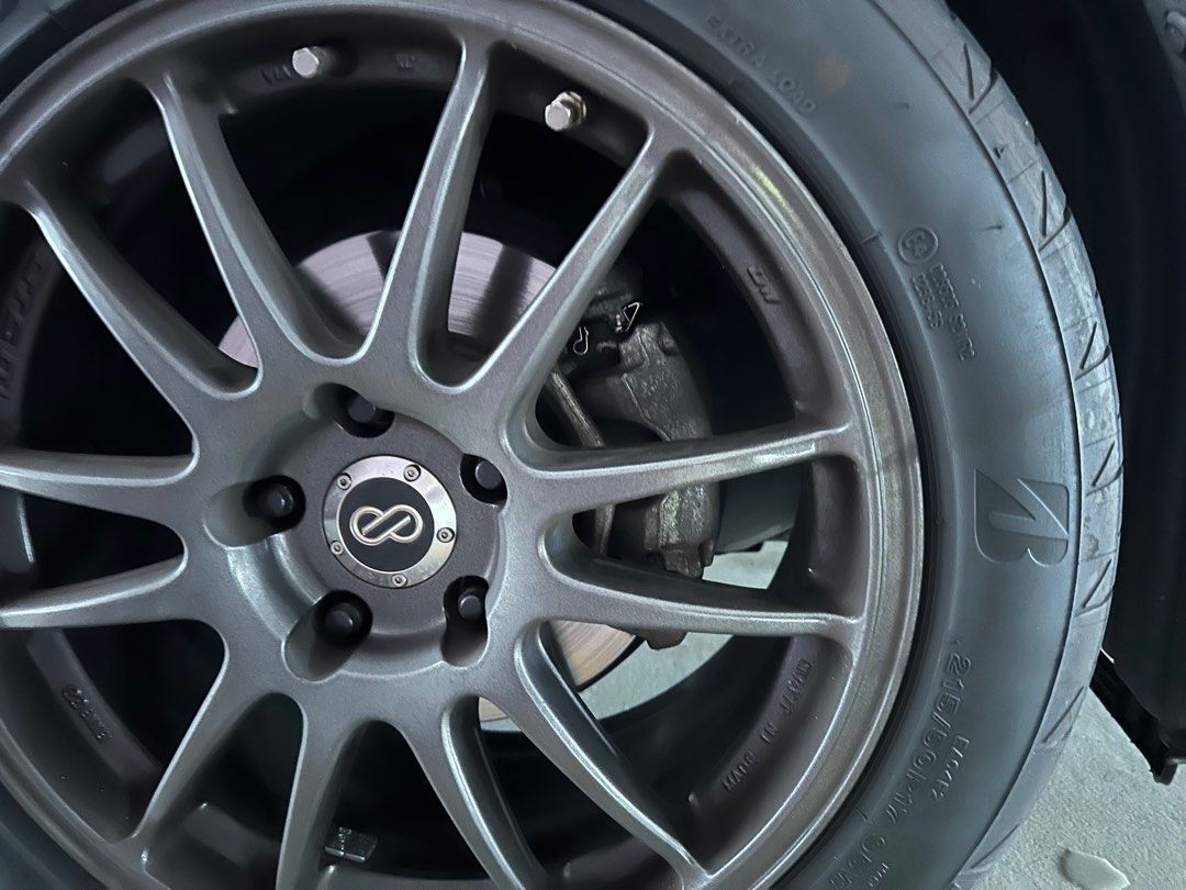 original 17 enkei rims GTC 01 and bridgestone RE004, Car Accessories ...