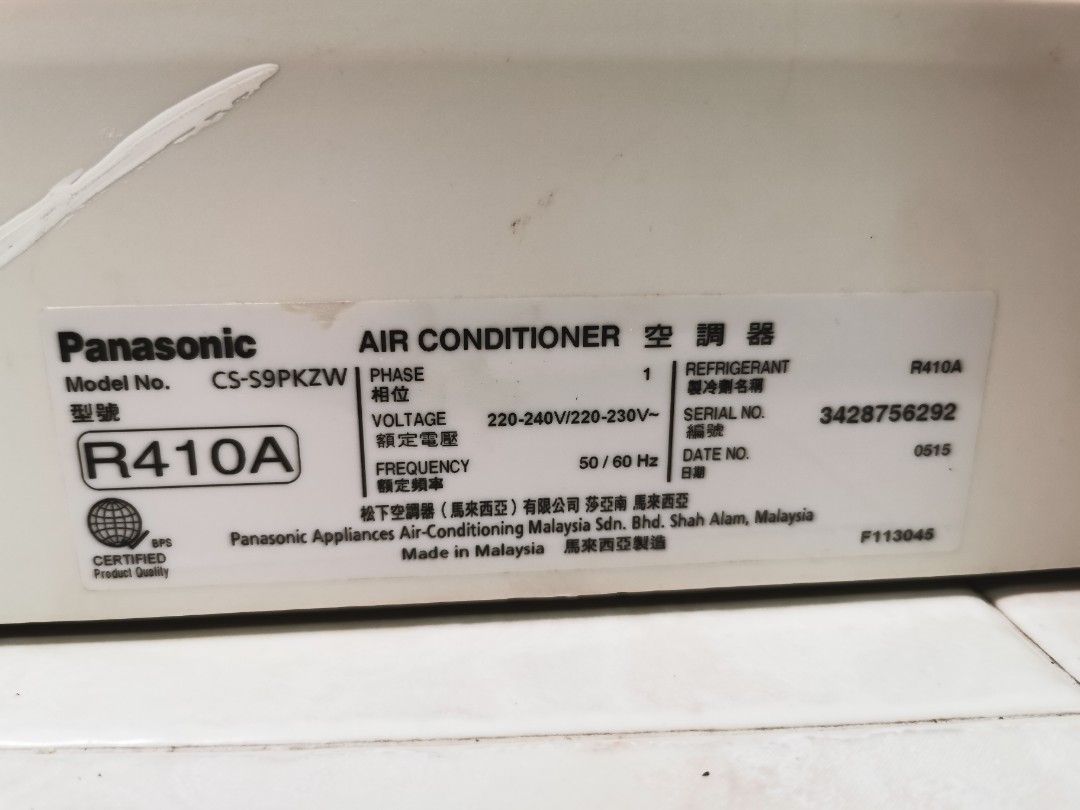 Panasonic aircon, TV & Home Appliances, Air Conditioners & Heating on ...