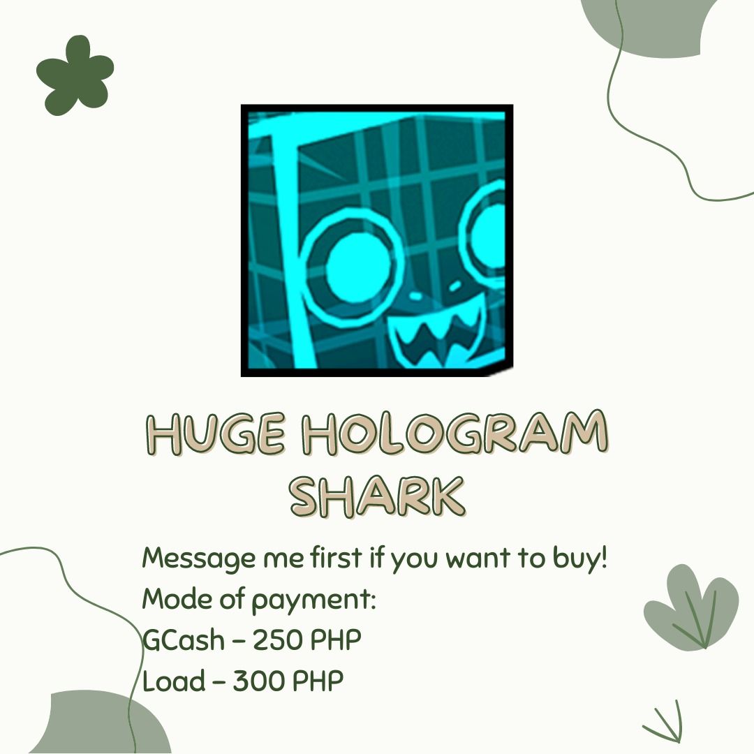 PET SIMULATOR X HUGE HOLOGRAM SHARK, Video Gaming, Video Games, Others ...