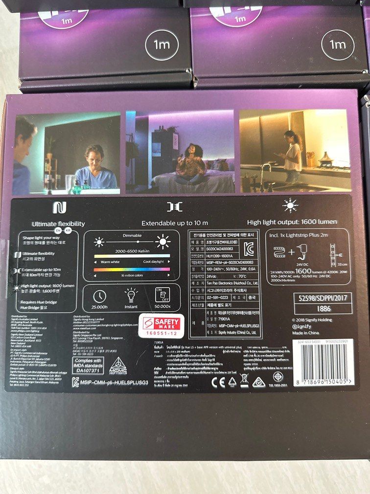 Philips Hue Lightstrip package, Furniture & Home Living, Lighting ...