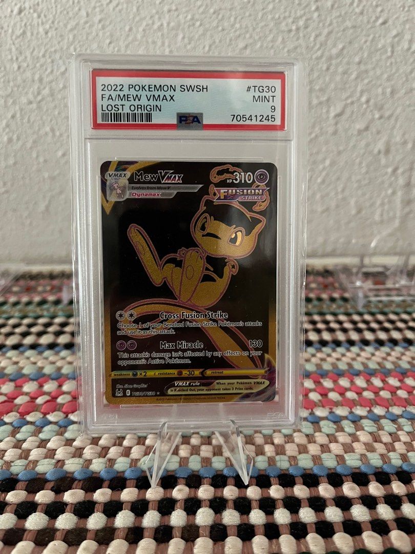 Pokemon PSA 9 Lost Origin Mew Vmax Gold, Video Gaming, Gaming Accessories, Interactive Gaming ...