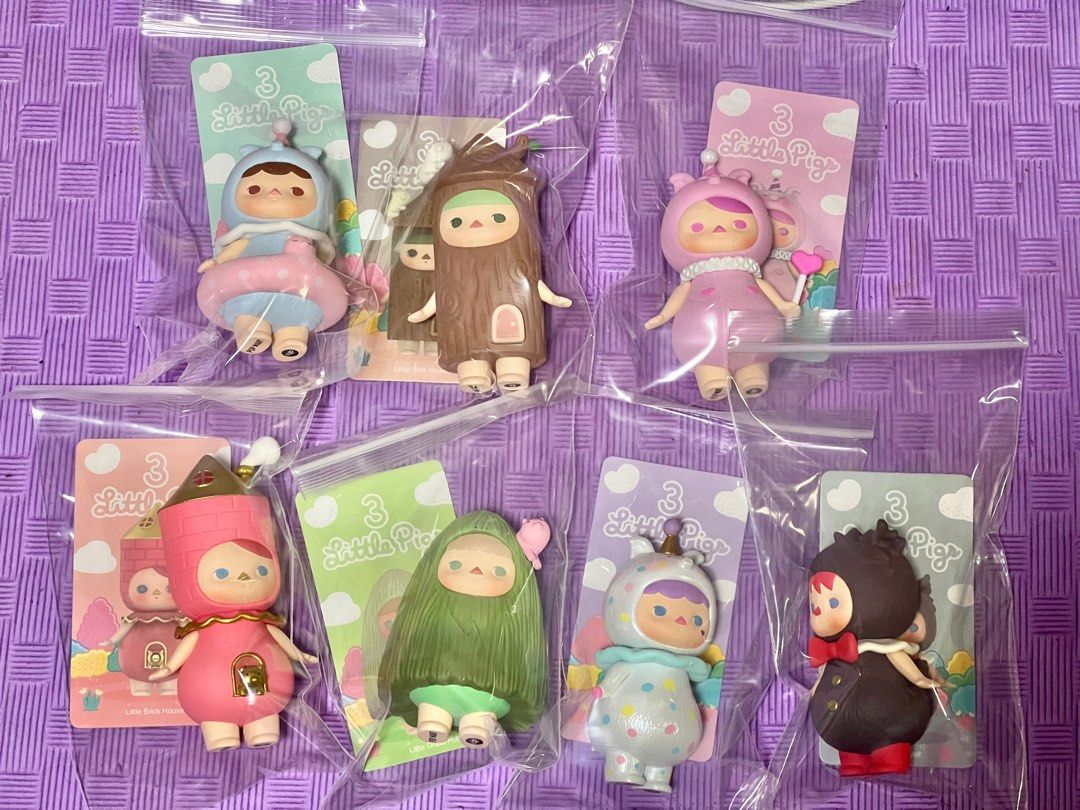 Popmart Pucky Three Little Pigs Series Set, Hobbies & Toys, Toys ...