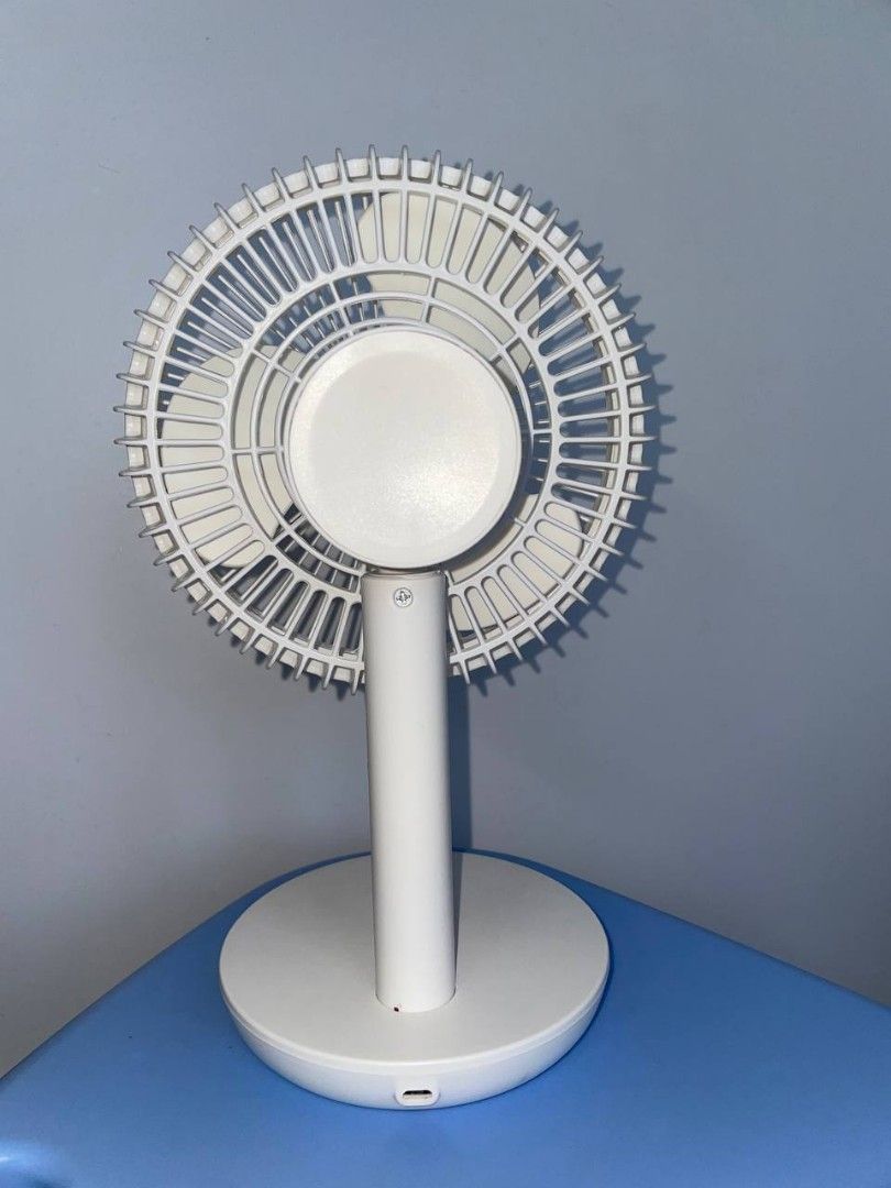 portable desk table mini stand fan usb chargable white, Furniture ...