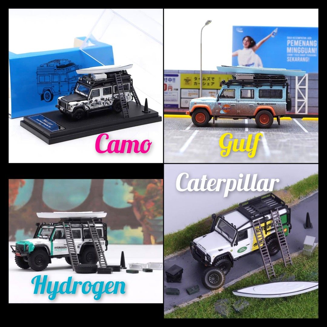 Preorders 1/64 Master Land Rover Defender 110 Gulf Caterpillar Camo ...