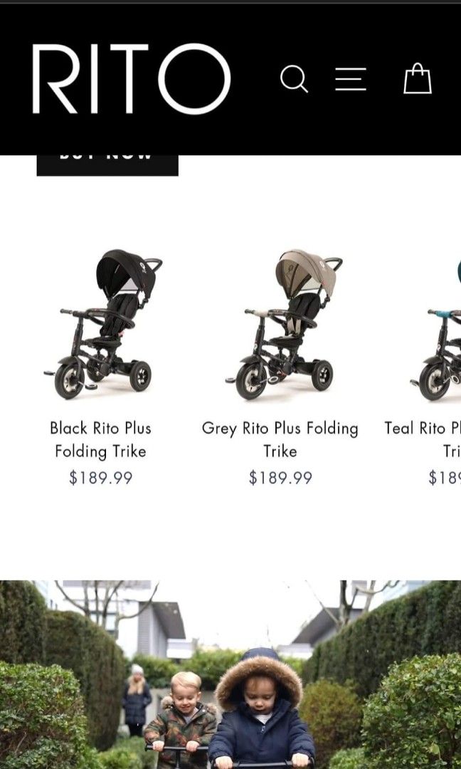 Q Play Rito Plus The Ultimate 3 in 1 Folding Trike (Grey) on Carousell