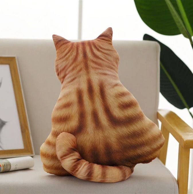 Realistic (Back View) Cat Plush *Cute toys, cats, plushies*, Hobbies ...
