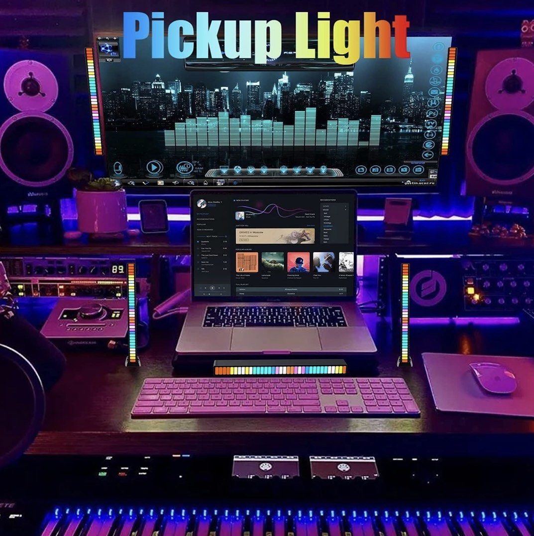 RGB Sound Reactive LED Light Bars, Furniture & Home Living, Lighting ...