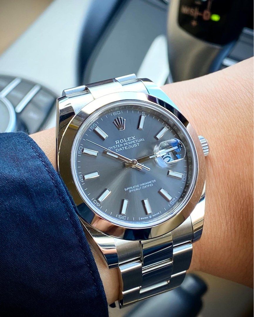 Rolex Datejust 41 Rhodium 126300, Luxury, Watches on Carousell