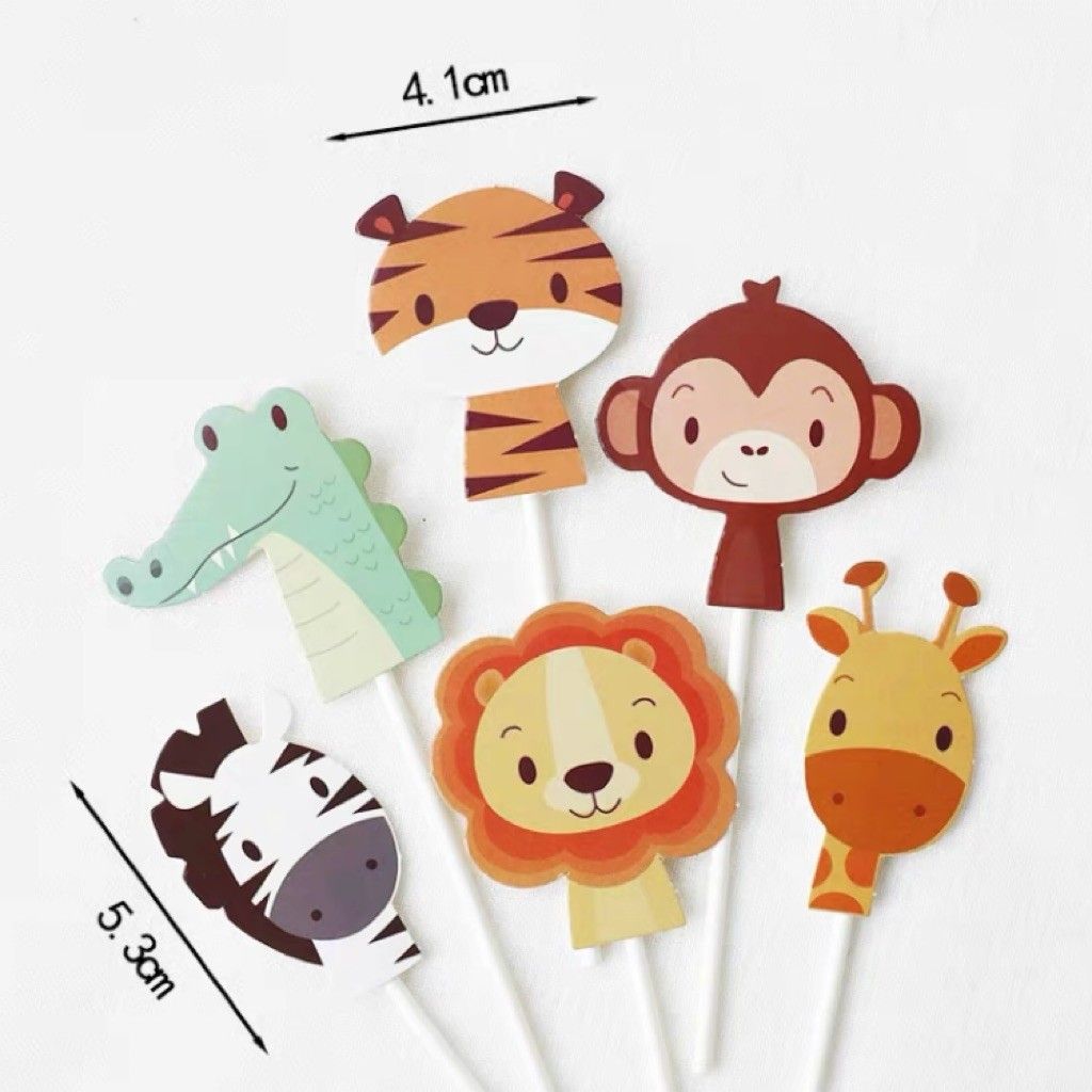 Safari jungle themed candles birthday decorations children birthday ...