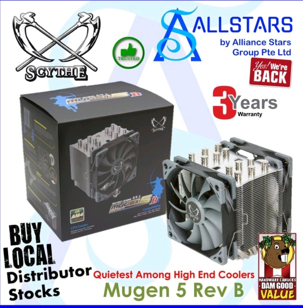 Scythe Mugen Rev B CPU Cooler, Computers & Tech, Parts & Accessories ...