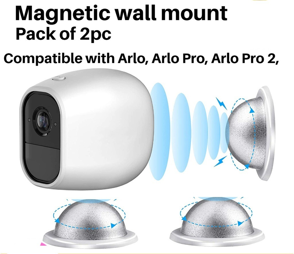 Security Wall Mount Pack of 2, Metal Magnetic Mount Compatible with ...