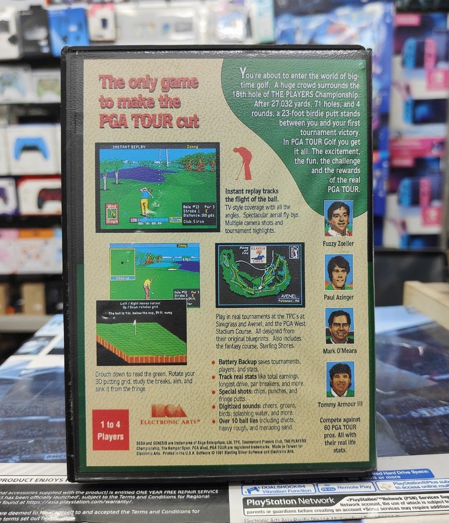Sega Genesis PGA Tour Golf, Video Gaming, Video Games, Others on Carousell