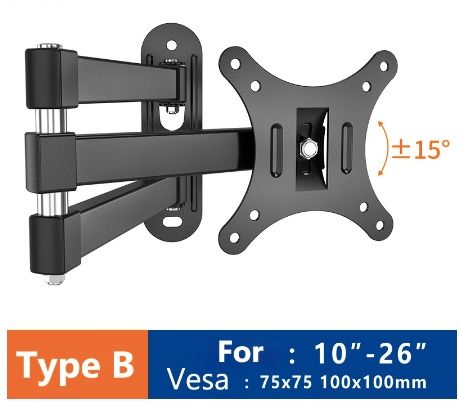 SG Wall Mounting Bracket arm 180 Degree Full Motion LCD LED Monitor ...