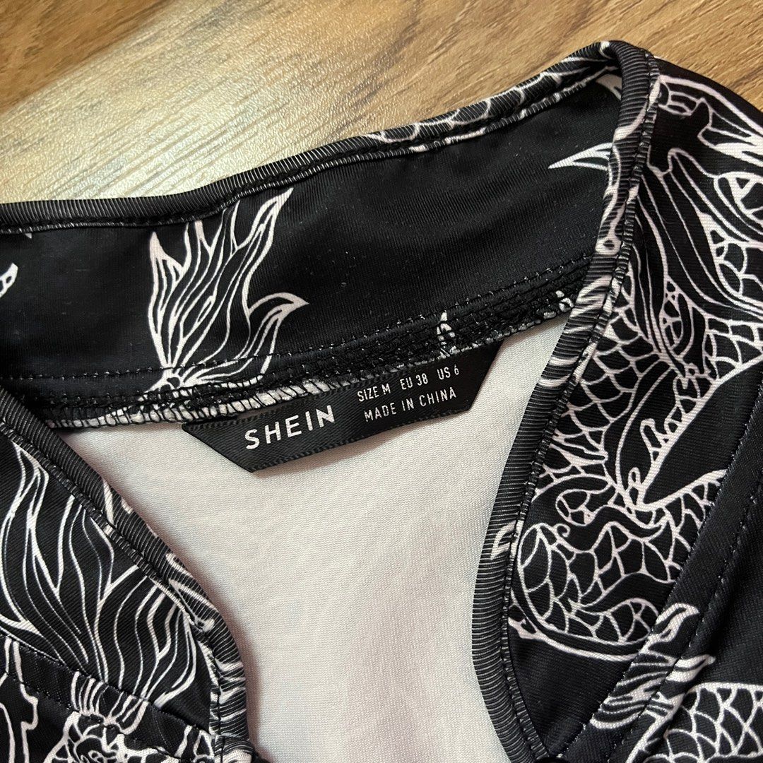 Shein Dragon Cheongsam Dress, Women's Fashion, Dresses & Sets, Dresses ...