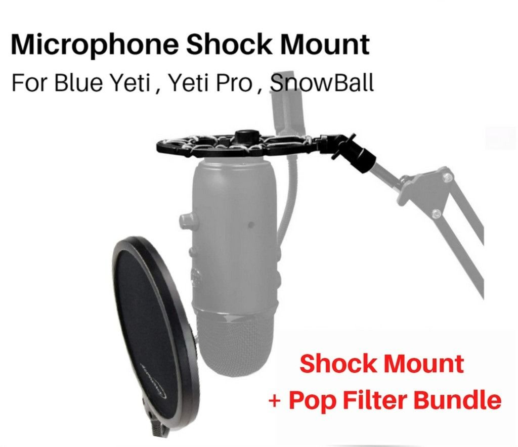 Shock Mount for Blue Yeti, SnowBall, Yeti X , Blue Nano and other Mics ...