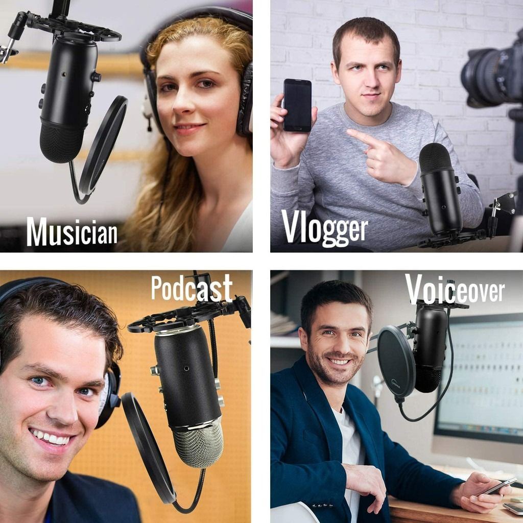 Shock Mount for Blue Yeti, SnowBall, Yeti X , Blue Nano and other Mics ...