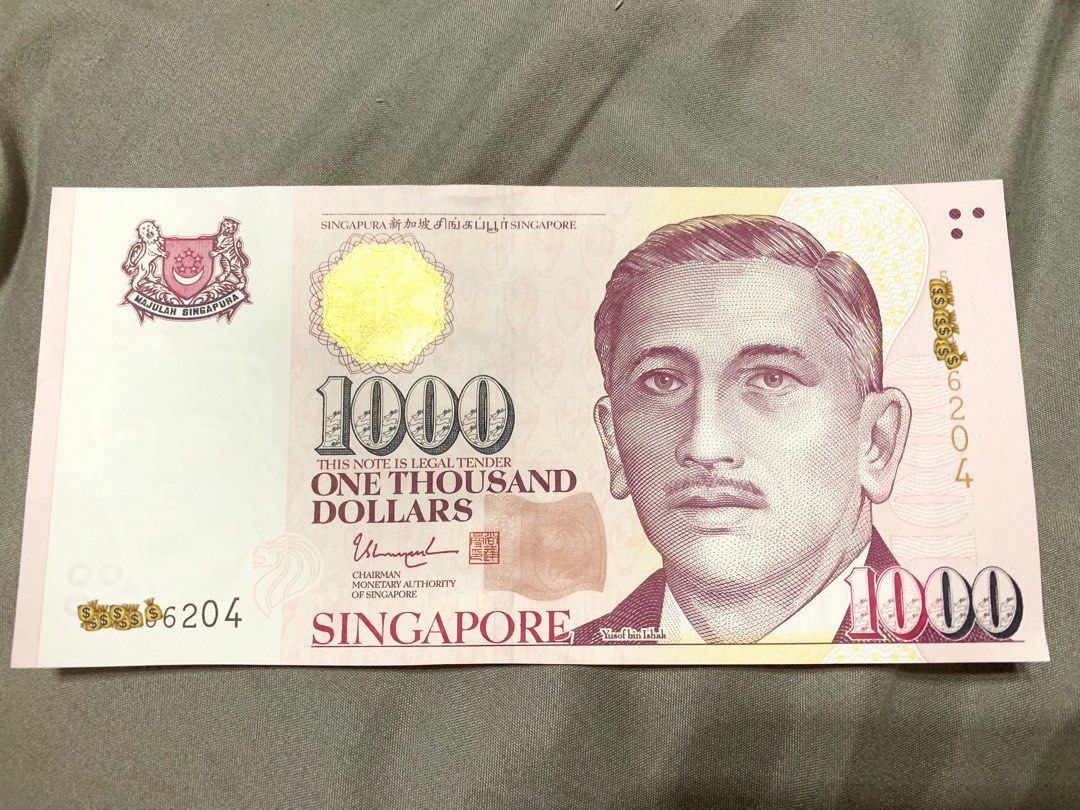 Singapore $1000 note // 100% NEW, Hobbies & Toys, Memorabilia ...