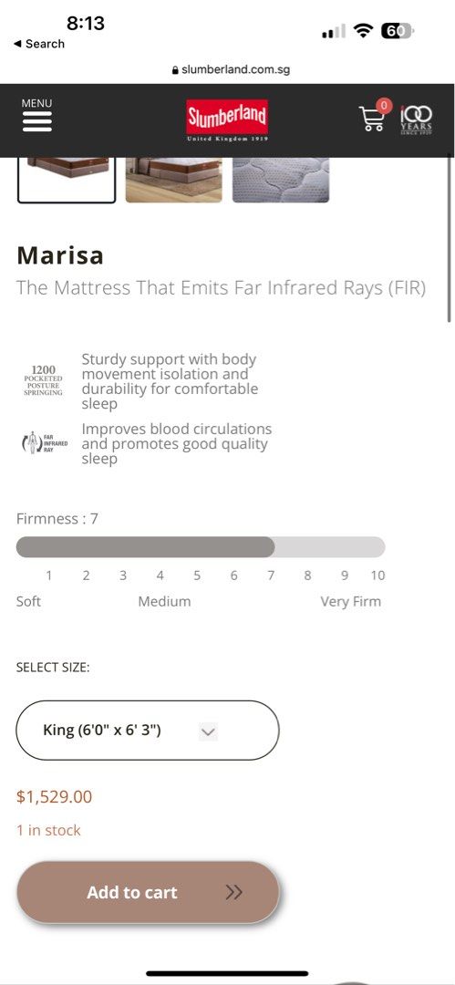 Slumberland Marisa King Bed, Furniture & Home Living, Furniture, Bed Frames & Mattresses on ...