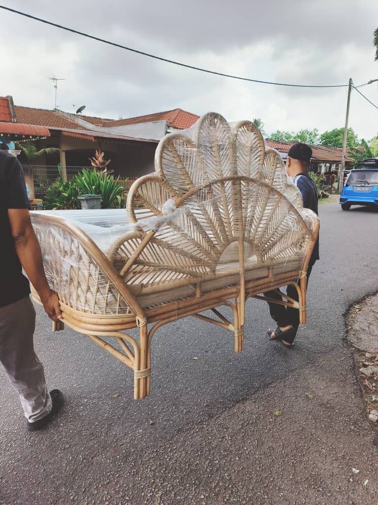 Sofa Rotan, Furniture & Home Living, Furniture, Sofas on Carousell