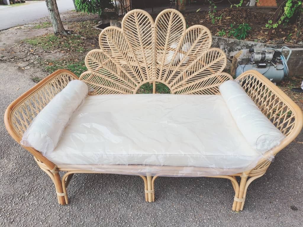 Sofa Rotan, Furniture & Home Living, Furniture, Sofas on Carousell