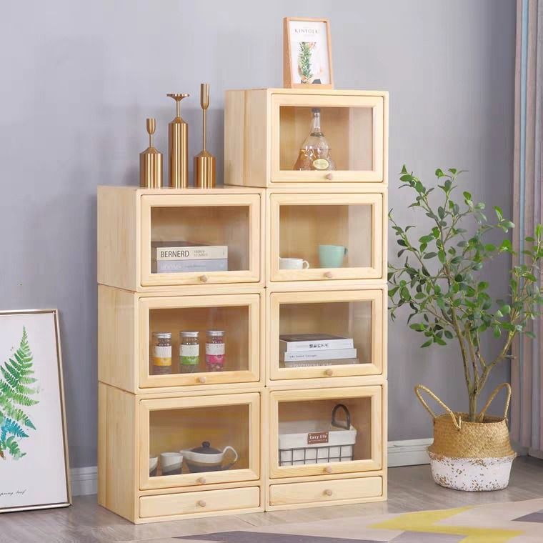 SOLDER Solid Wood Modular Display Cabinet, Furniture & Home Living ...