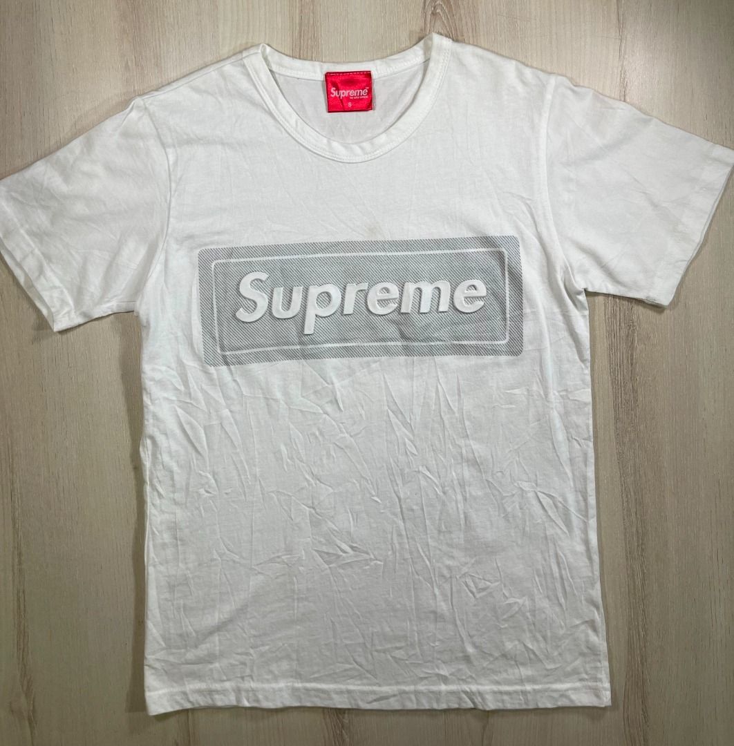Supreme White Tee #CQ Used, Men's Fashion, Tops & Sets, Tshirts & Polo ...