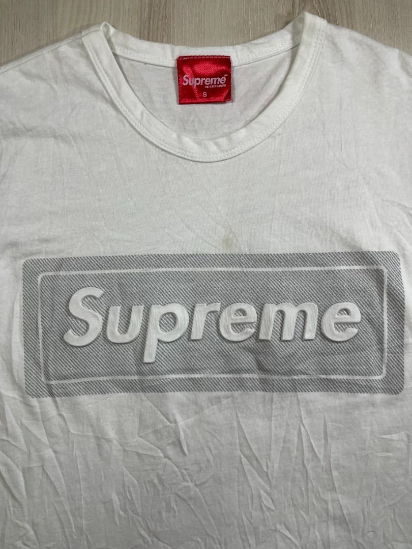 Supreme White Tee #CQ Used, Men's Fashion, Tops & Sets, Tshirts & Polo ...