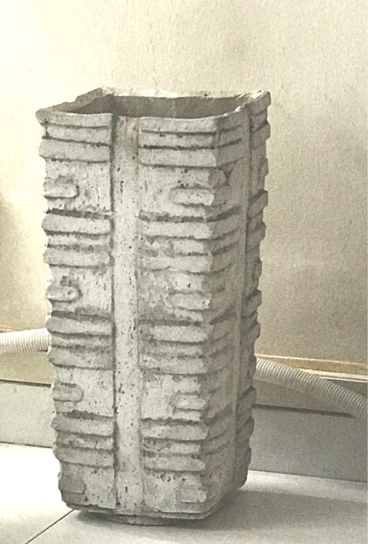 Tall Square Clay Pot, Furniture & Home Living, Home Decor, Vases ...