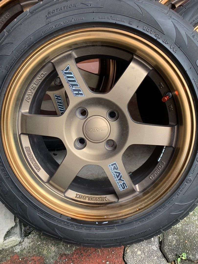 Te37 15" bronze, Auto Accessories on Carousell