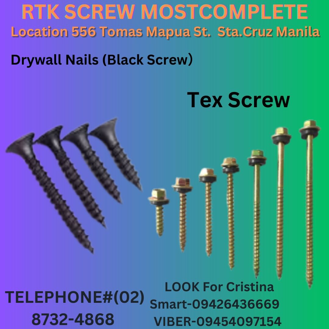 Tex Screw*Drywall Nails (Black Screw on Carousell