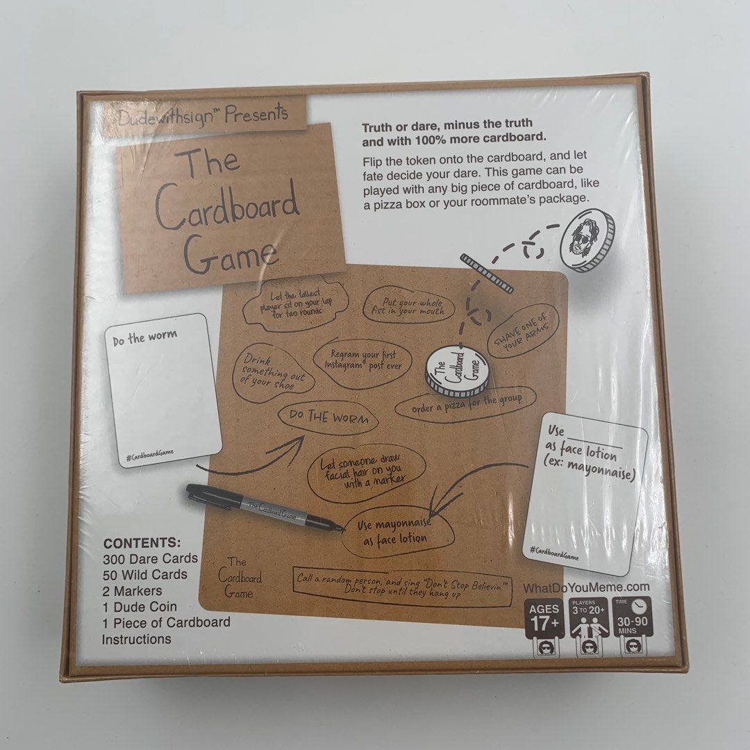 The Cardboard Game (Board Game), Hobbies & Toys, Toys & Games on Carousell