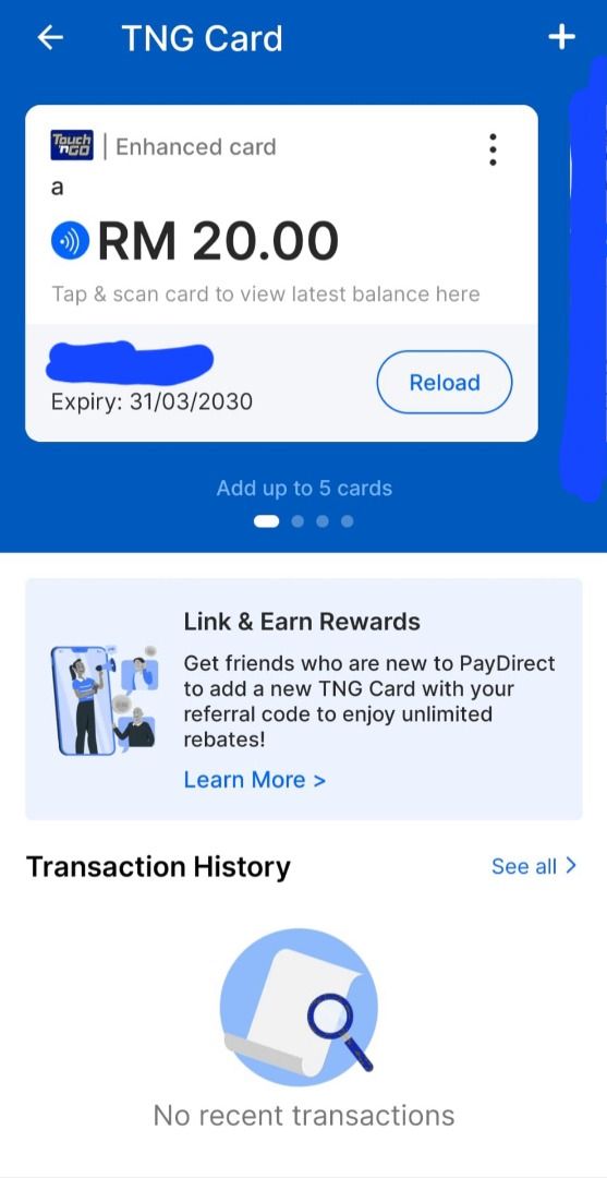 Touch N Go Card NFC with RM20 value Exp 02/2030 (refer to picture ...