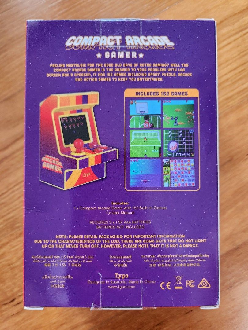 Typo Compact Arcade Gamer, Hobbies & Toys, Toys & Games on Carousell