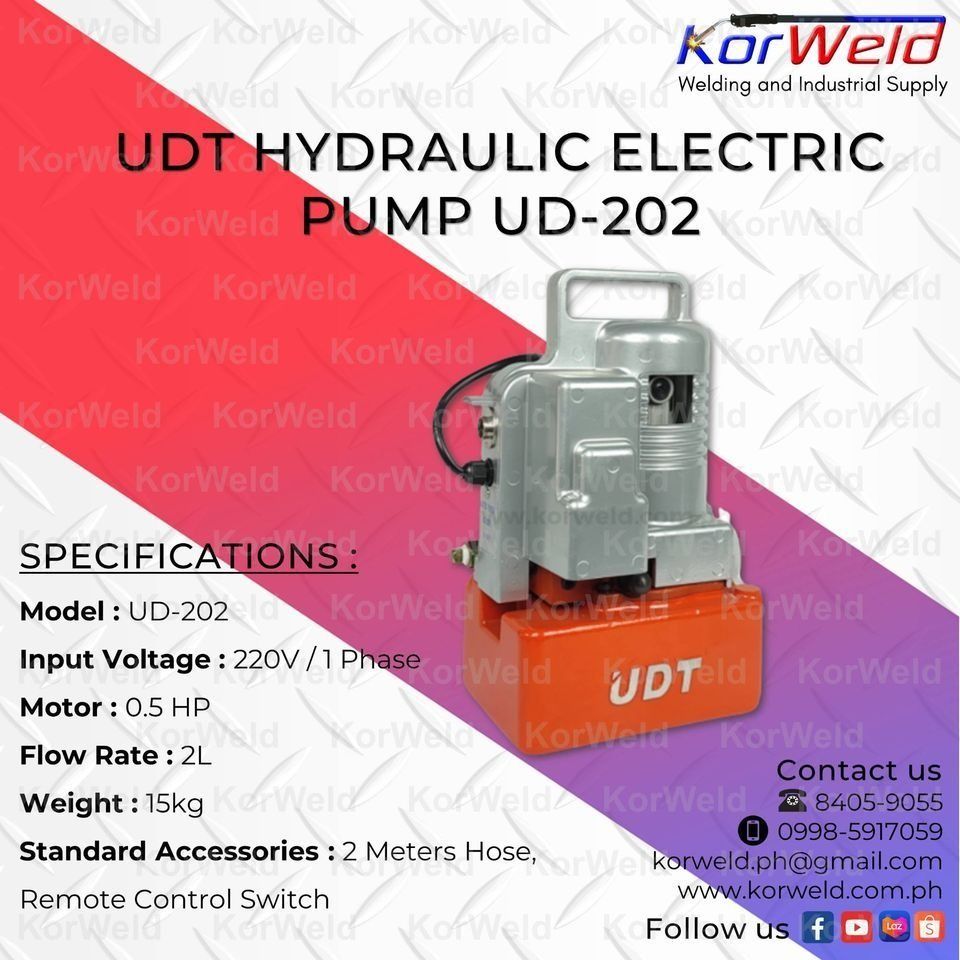 UDT Hydraulic Electric Pump UD-202, Commercial & Industrial, Construction Tools & Equipment on ...