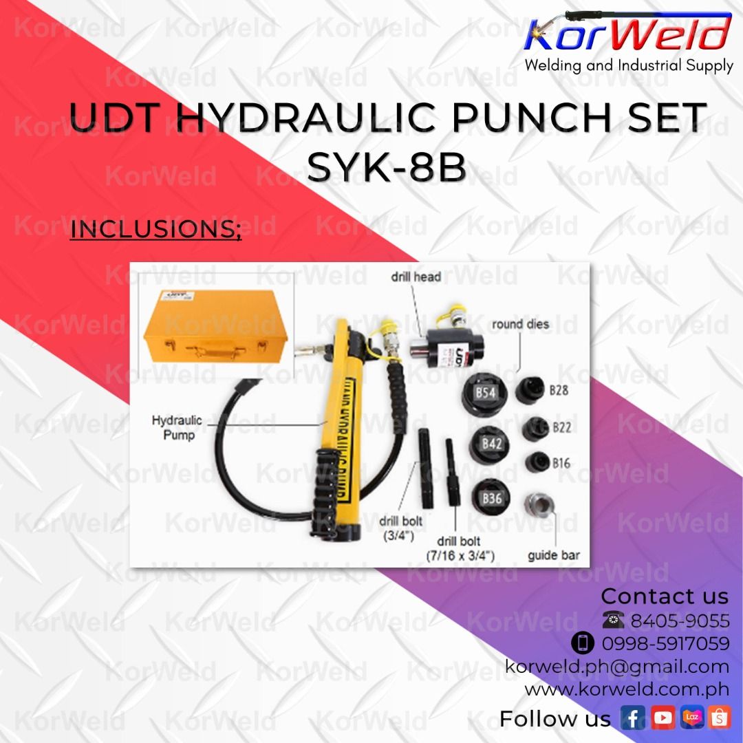 UDT Hydraulic Punch Set SYK-8B, Commercial & Industrial, Construction Tools & Equipment on Carousell