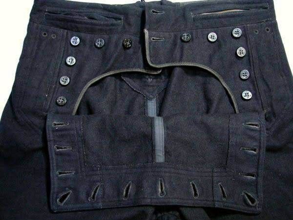 US Navy Flared Wide Leg Enlisted Sailor Dress Blue 13-Button Broadfall ...