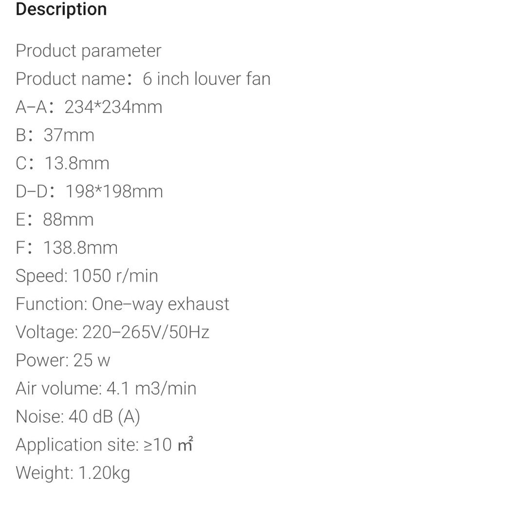 Ventilation fan 6 inci, Furniture & Home Living, Lighting & Fans, Fans ...