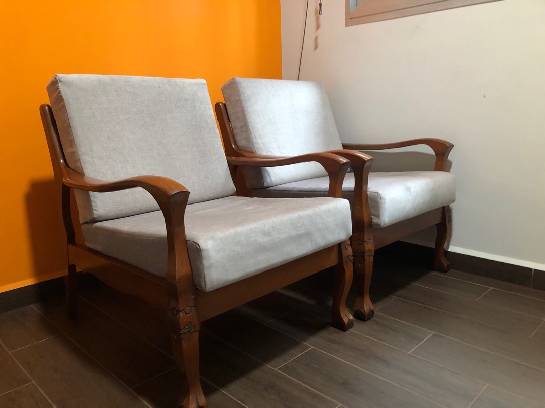 Vintage 2 x single sofa, Furniture & Home Living, Furniture, Sofas on ...