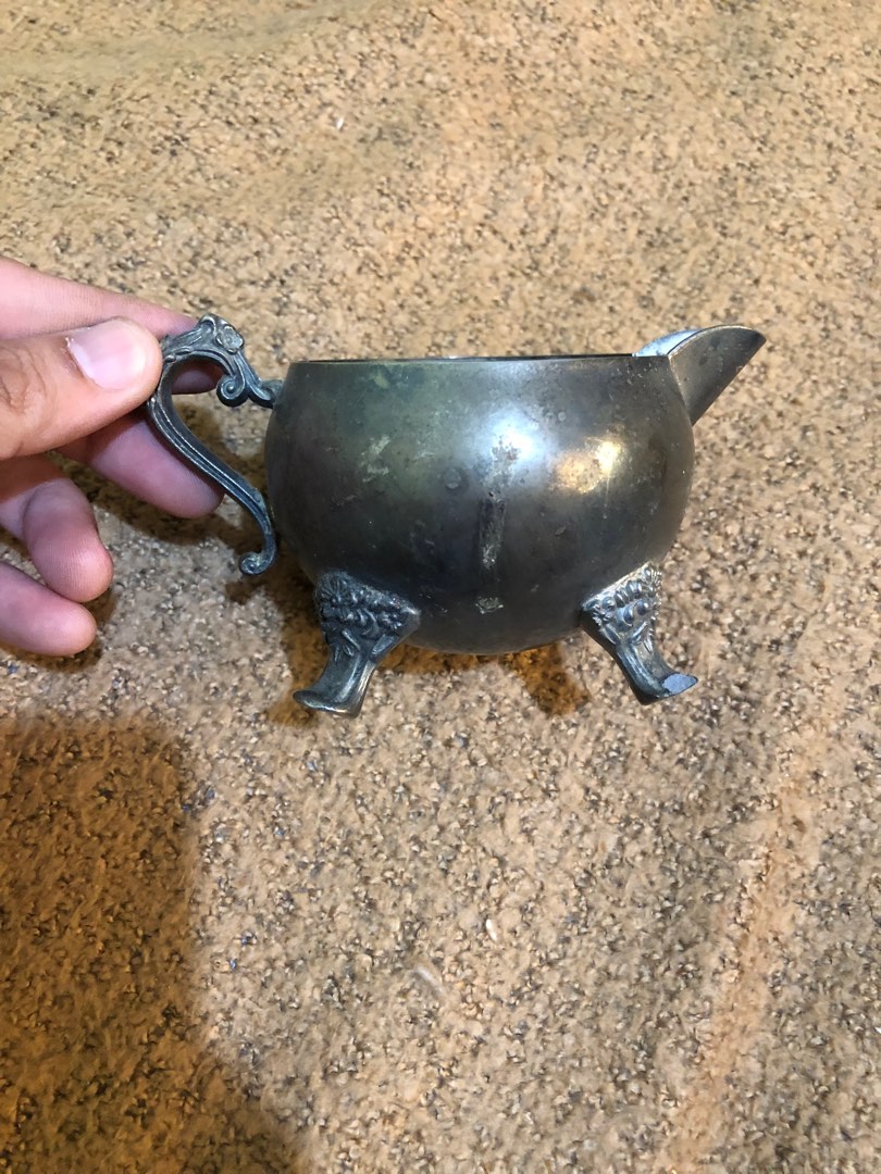 Vintage old silver plated tea pourer cup on Carousell