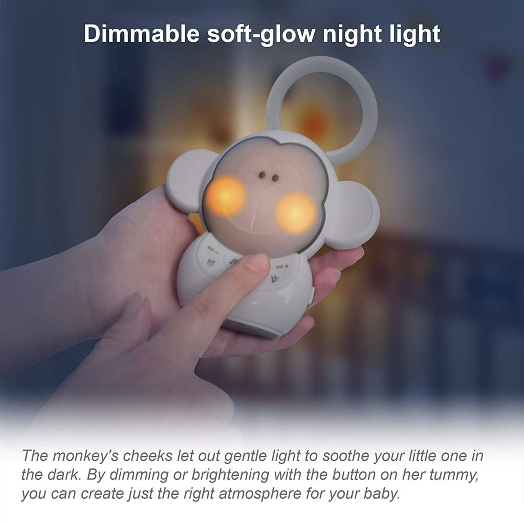 VTech Myla The Monkey Baby Sleep Soother with a White Noise Sound Machine Featuring 5 Soft ...