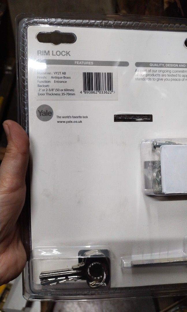 Yale rim locks with 4 dimple keys #vy2t us5 antique finish, Furniture ...