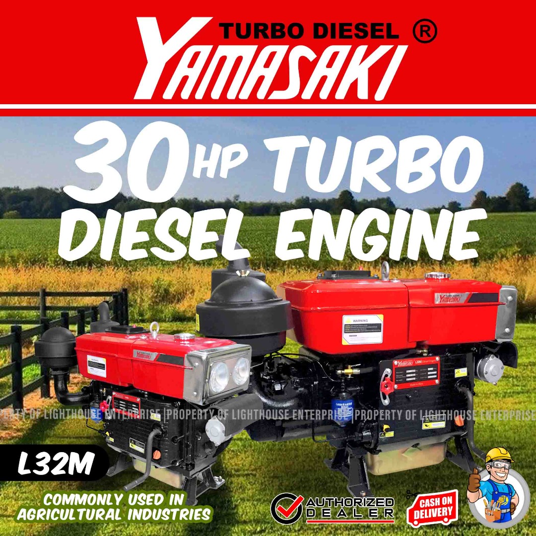 YAMASAKI 30HP Industrial Water-Cooled Turbo Diesel Engine (L32M) LIGHTHOUSE ENTERPRISE ...