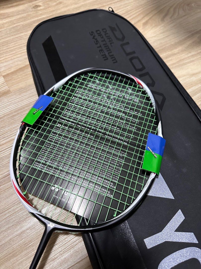Yonex Duora Z Strike with Yonex BG66 26lbs, Sports Equipment, Sports ...