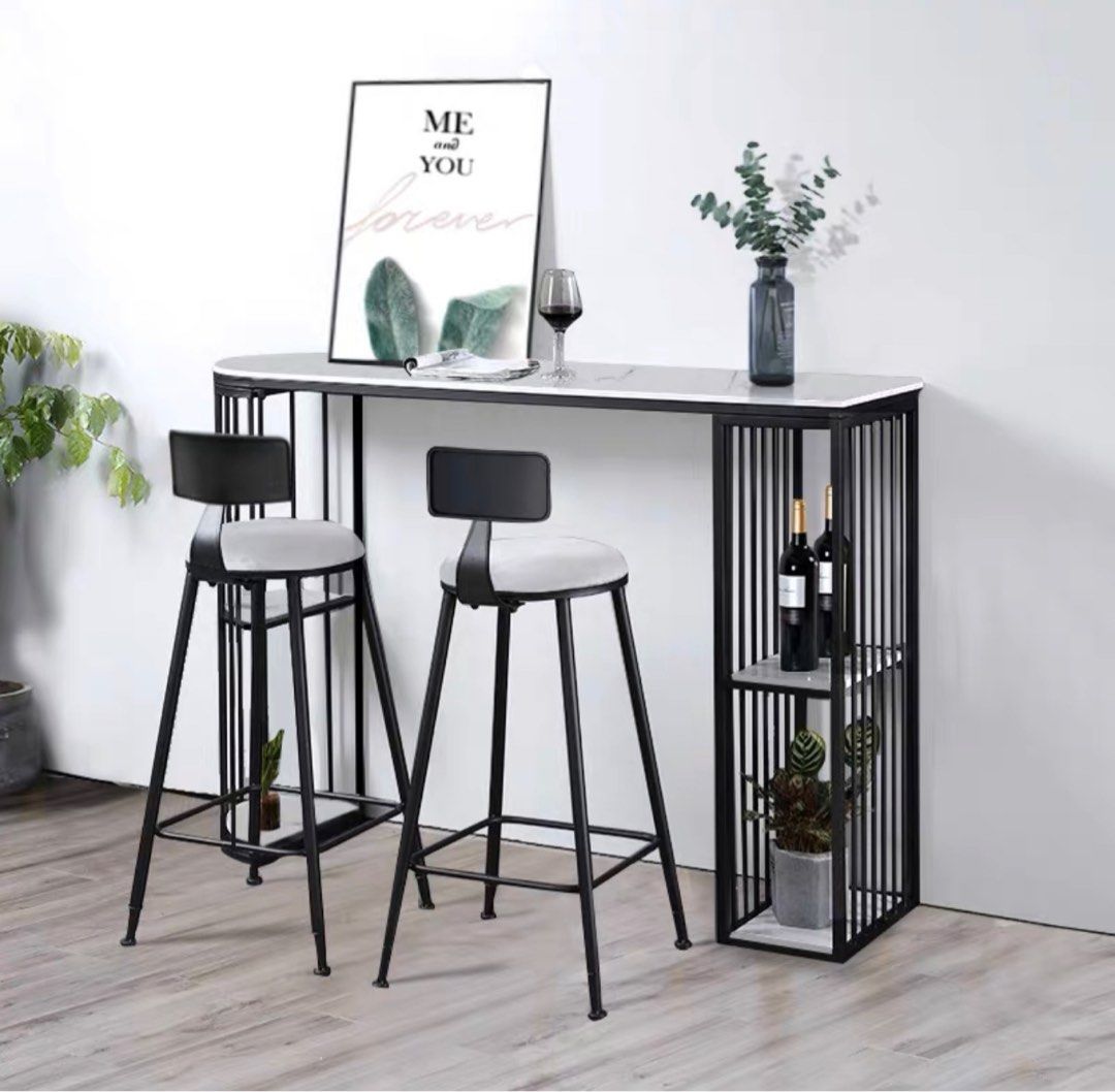 ZAN Modern Bar Table & Stools, Furniture & Home Living, Furniture ...